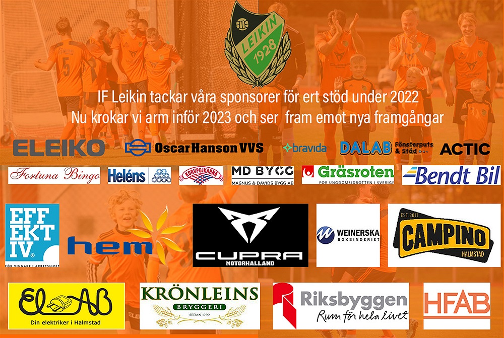 Tack till våra sponsorer 2022! / IF Leikin - Svenskalag.se