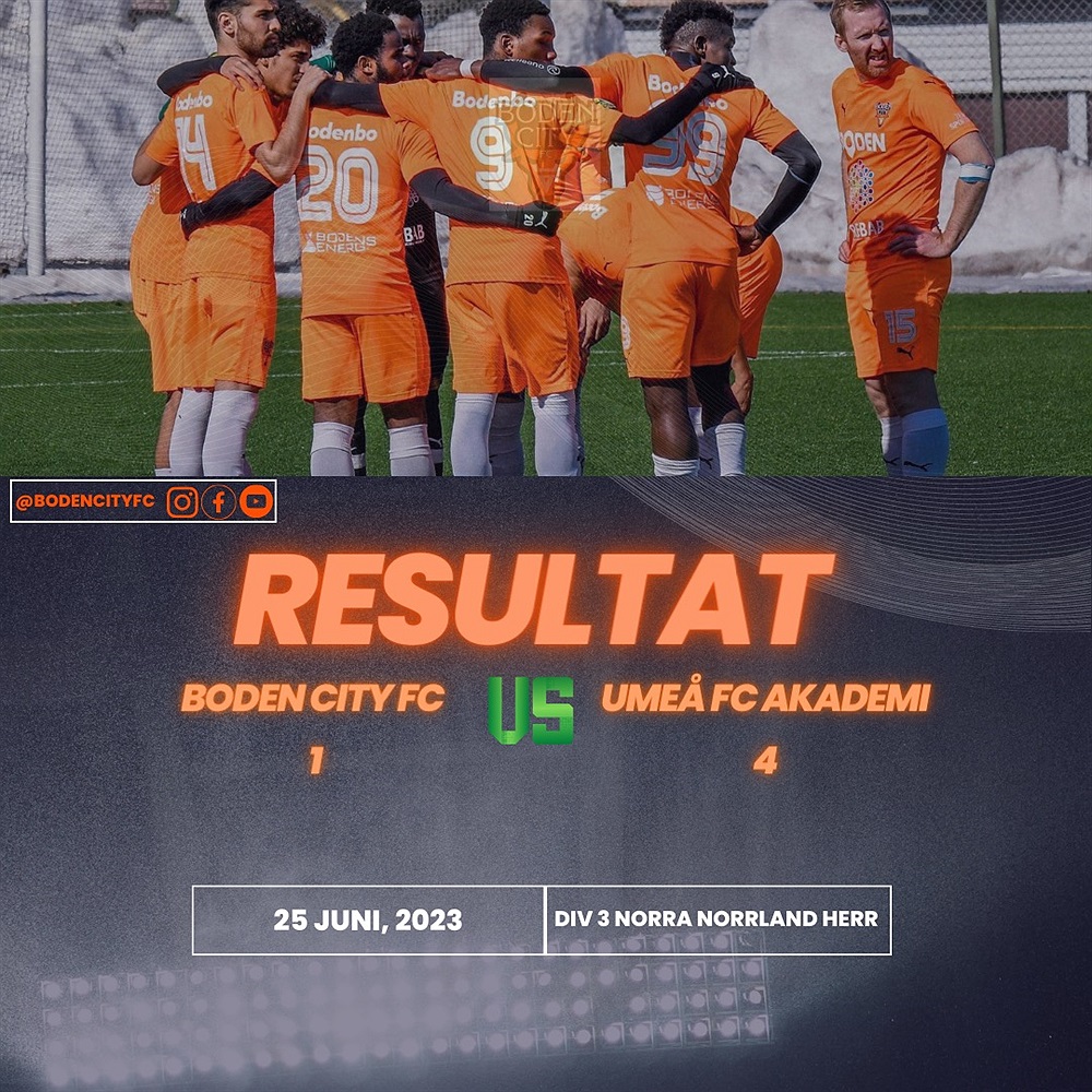 Förlust mot Umeå fc Akademi / Boden City FC - A-Laget - Svenskalag.se
