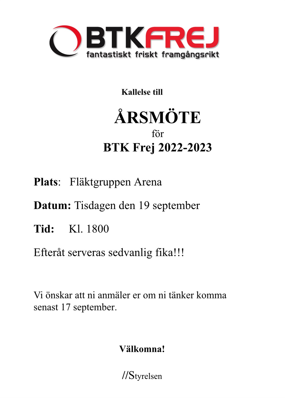 BTK Frej - Svenskalag.se