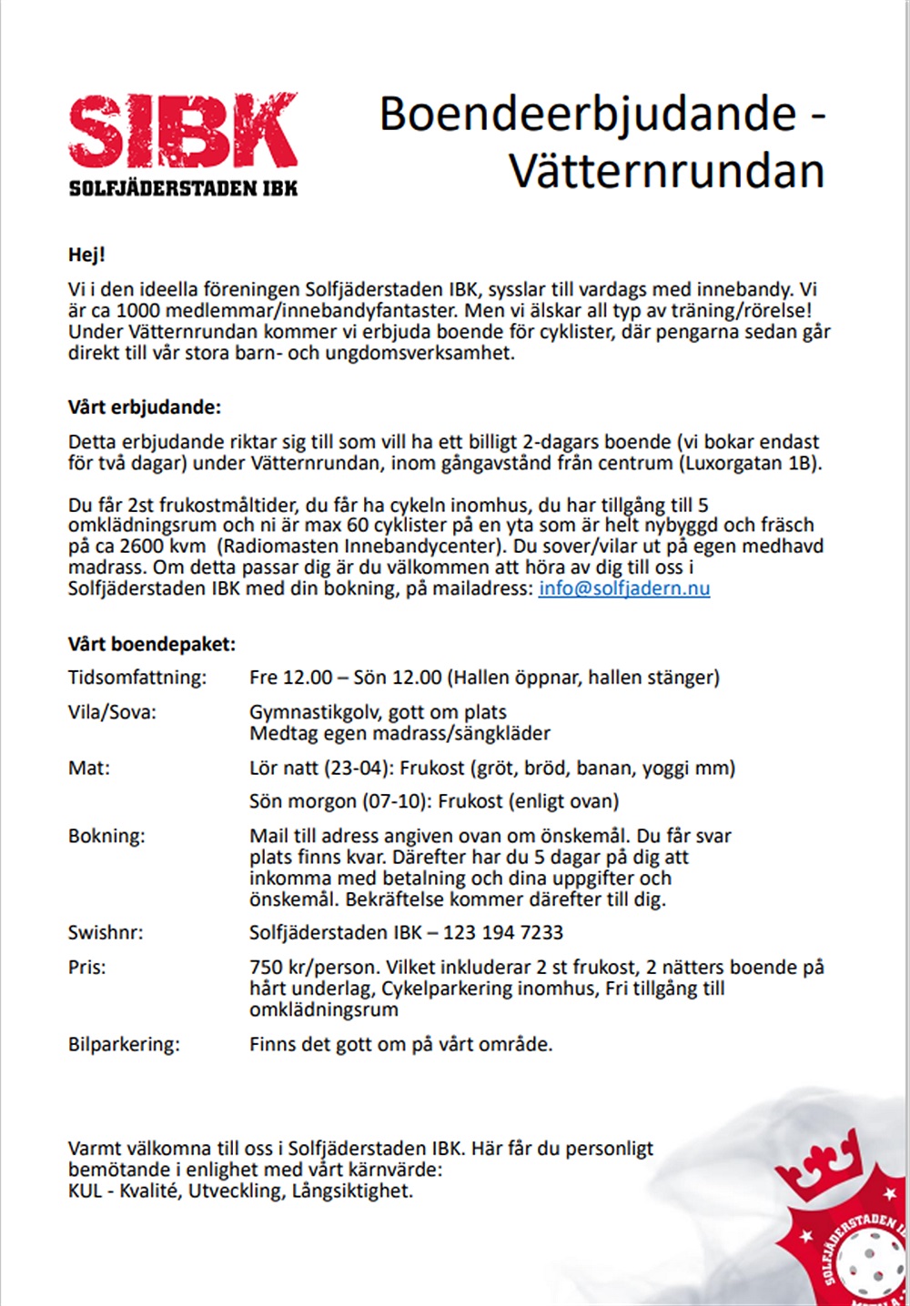 Sprid gärna: Boende under Vätternrundan / Solfjäderstaden IBK ...